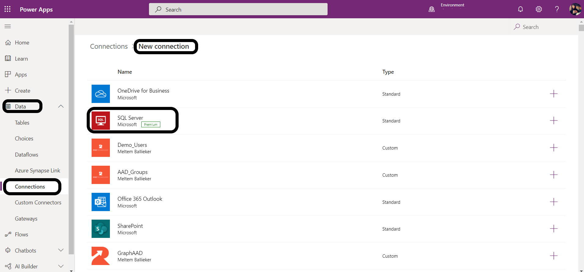 Power Apps’de Build-in Connector: SQL Server ve Data First kullanımı ...